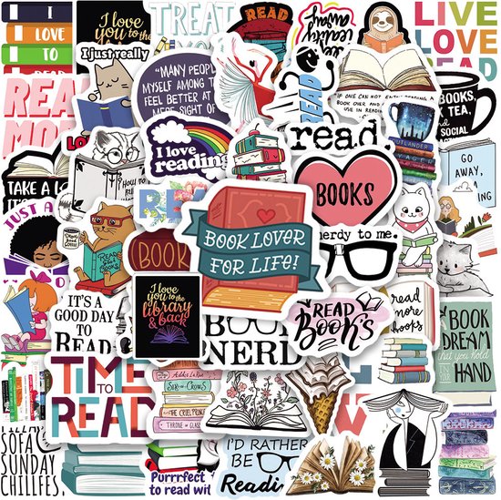 Boeken Stickers - 50 Stuks - Bullet Journal - Book Lover - Laptop ...