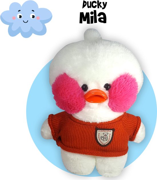 Ducky Mila – Paper Duck Lalafanfan Eend Pluche Knuffel 30 cm {TikTok ...