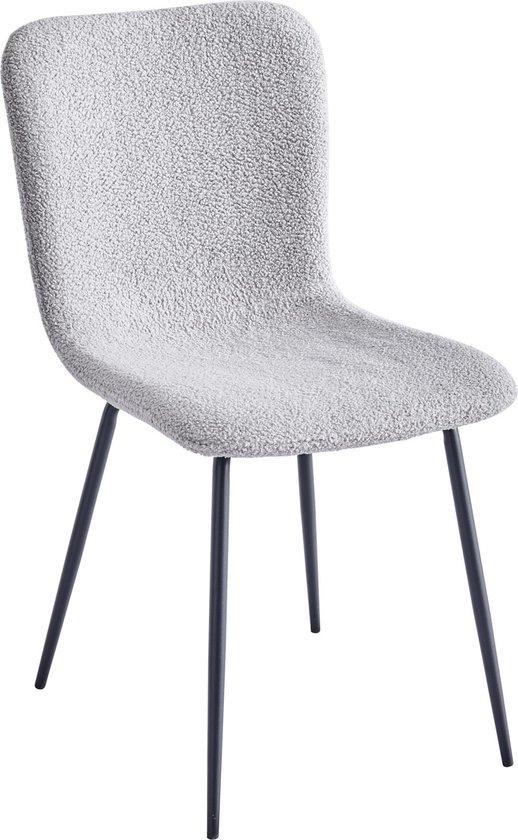 Stoel Teddy - Eetkamerstoel boucle stof - teddy stof eetstoel ...