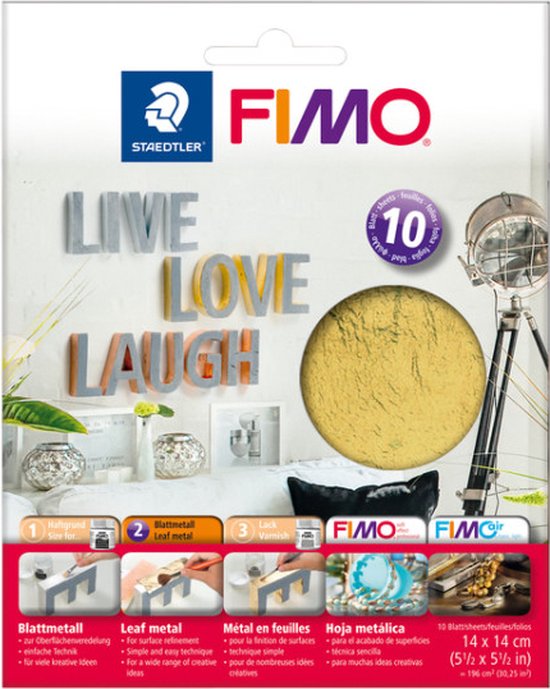 FIMO bladmetaal goud 10 vel | bol