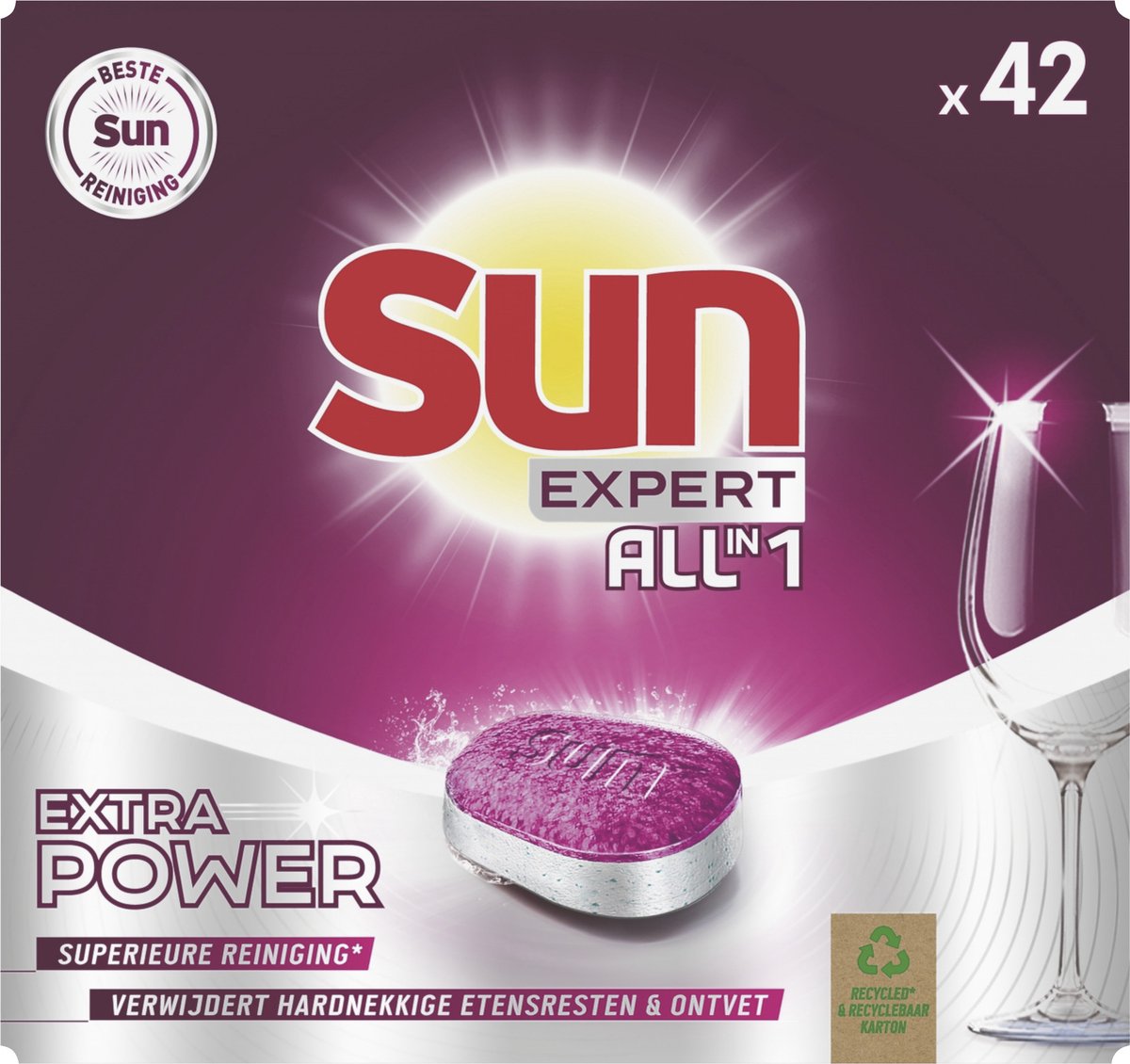 Sun Expert All-in 1 Extra Power Vaatwastabletten 42 tabletten | bol