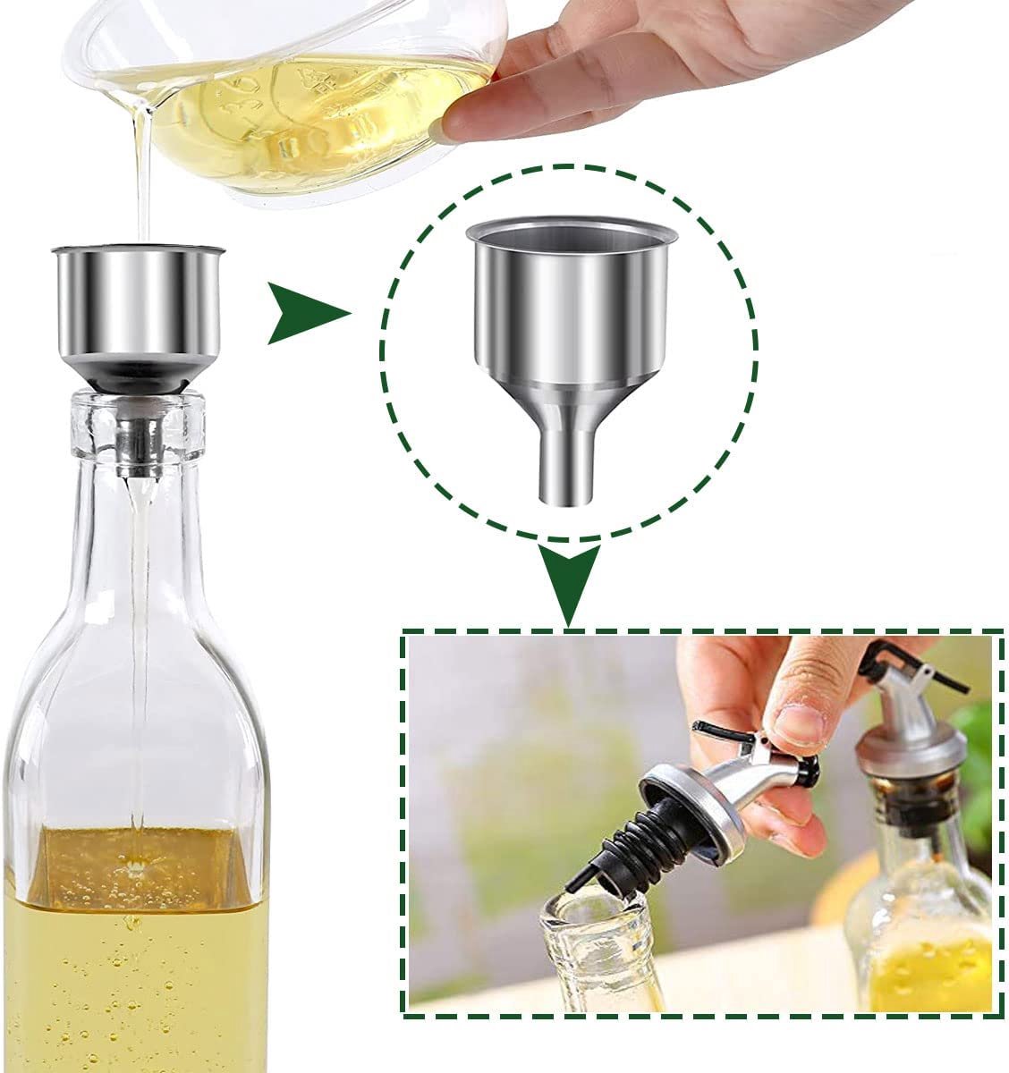 oliedispenser, azijn olie spuitfles, 4 stuks 500 ml, olie- en azijnfles ...