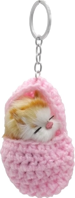 Een schattig en lief poesje (10cm x 5cm) slapend in een pantoffel. Een ...