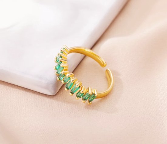 W Jewels ring dames goud 14k verguld/geel goud NST/dames sieraden/ring ...
