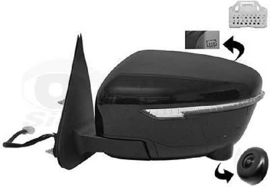 Nissan Qashqai J11, 2014 - 2017 - spiegel, electr verstelb, verwarmd, electr inklapb,... | bol.com