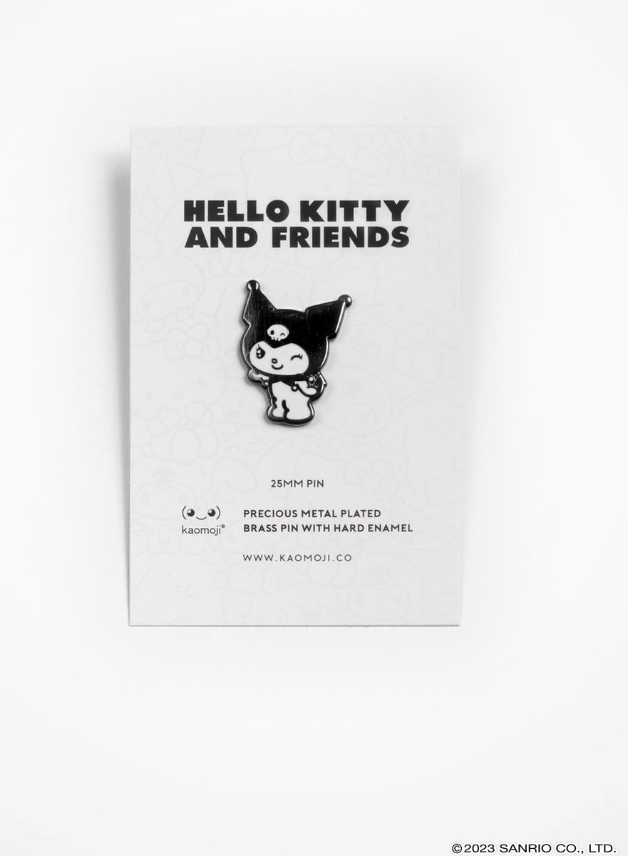 Kuromi Enamel Pin - kaomoji | bol.com