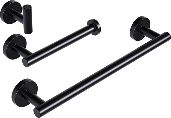 Selotus – Set van 3 - Handoekhaakjes – Handoek rek - -wc rolhouder ...