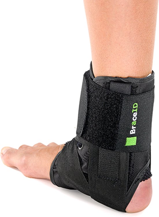 BraceID Lichtgewicht Enkelbrace | Enkelbandage | Zwart - Maat M | bol