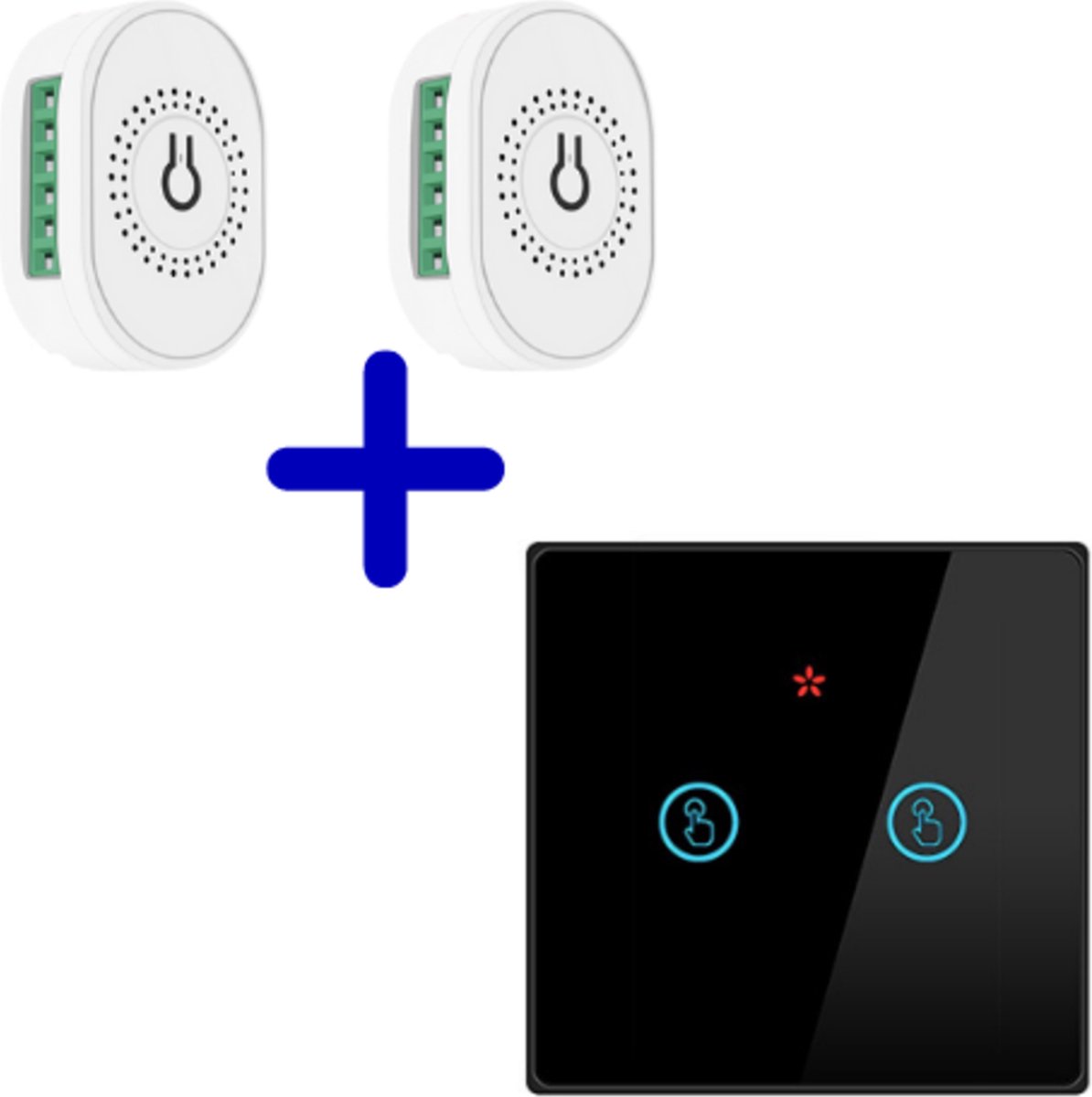 VH Control - RF Duo combi - Twee inbouw switches met dubbele draadloze ...