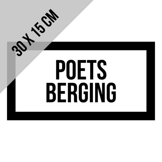 Pictogram/ bord | "Poetsberging" | Berging | Kuisploeg | Reiniging ...