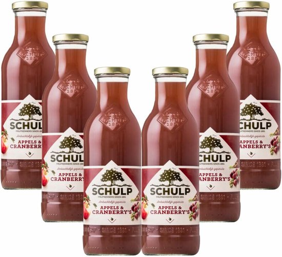 Schulp Appel & Cranberrysap Ambachtelijk 6 x 0,75 liter | bol