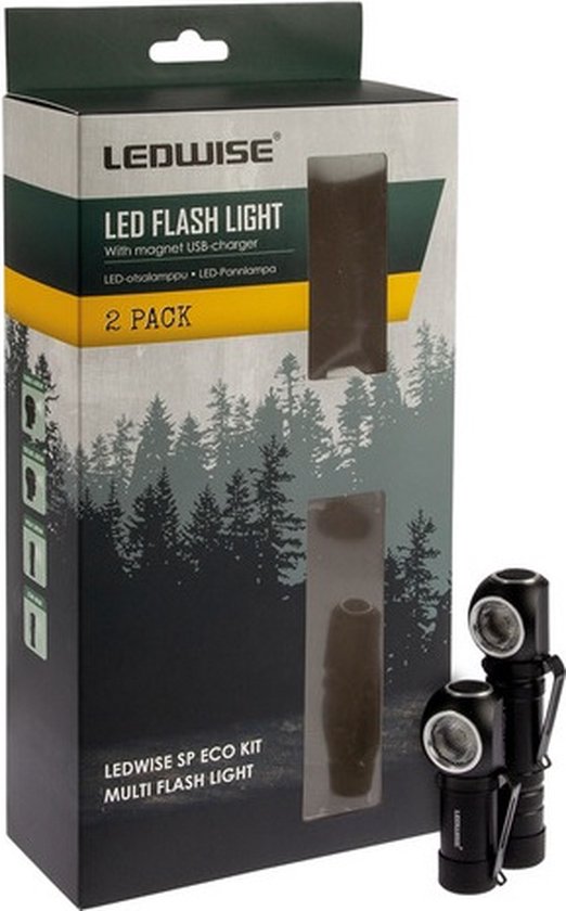 LEDWISE Led hoofdlamp SP ECOKIT 6W XPG3 compleet met batterijen en opladers | bol