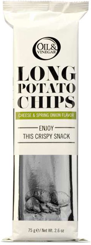 Oil & Vinegar | Long potato chips Cheese & Spring Onion - 75g | bol
