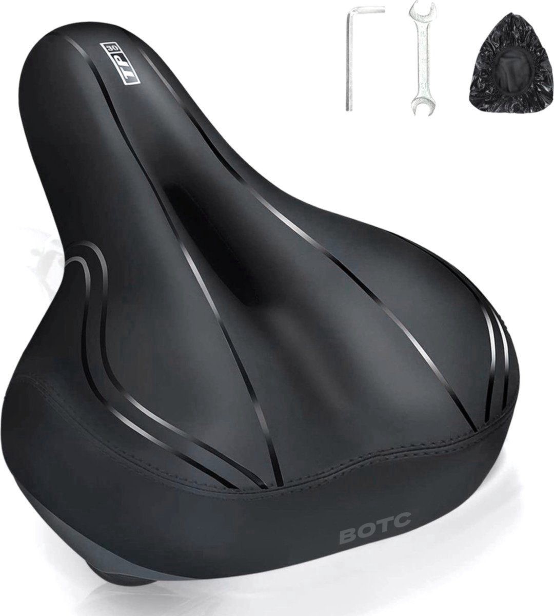 BOTC Fietszadel - Unisex - Extra Comfortabel - Inclusief waterdichte ...