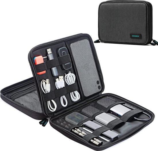 Sounix Elektronica & Accessoires Reisetui Deluxe - Kabel Organizer Tas ...