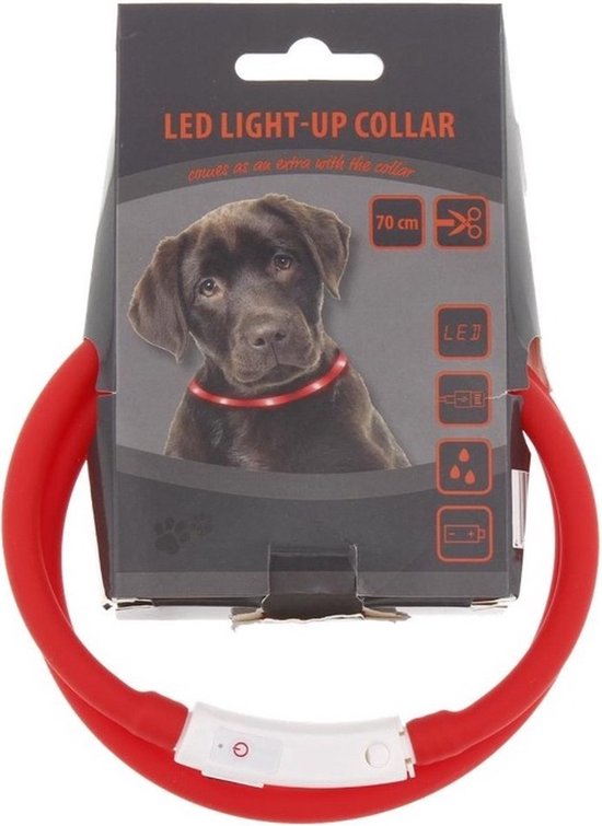 Led Halsband voor honden - USB Oplaadbaar - LED halsband huisdier 20-70 ...