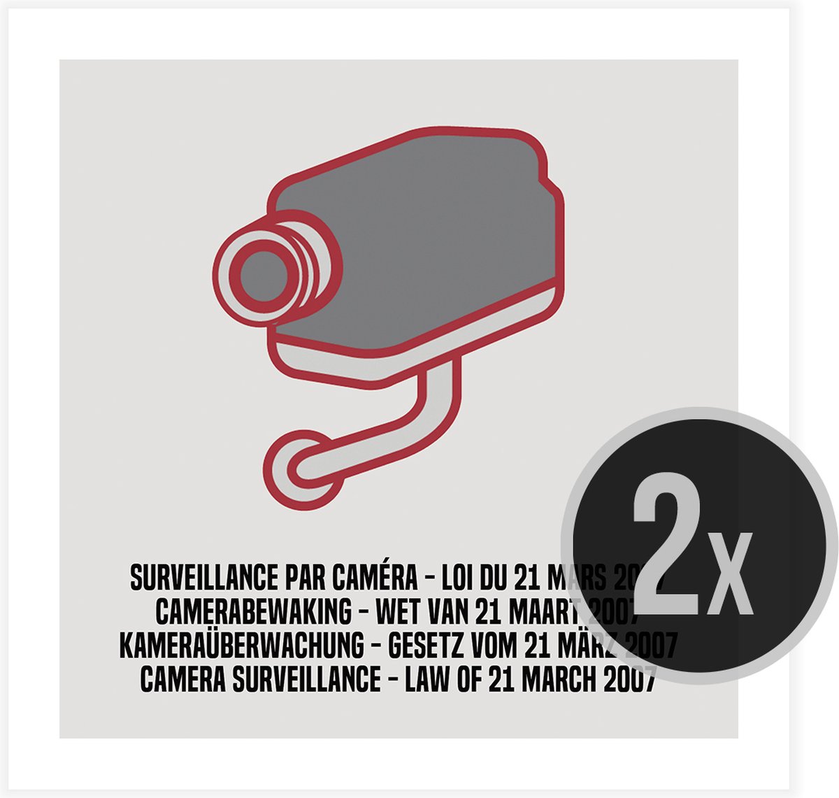 Pictogram/ plaatje | Camerabewaking Wetgeving maart 2007 | 15 x 15 cm | Ultradun | 4... | bol.com