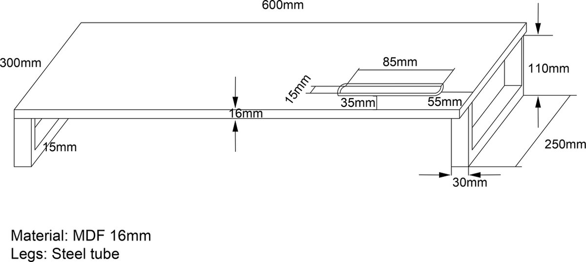 Sefaras Monitorstandaard - Scherm verhoger - Beeldscherm verhoger ...