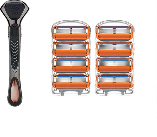 Universeel scheersysteem + 8 mesjes - Geschikt voor Fusion - 5 blade ...