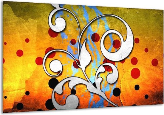 Schilderij Op Canvas Art - Oranje, Wit, Rood - 120x70cm 1Luik - Foto Op ...