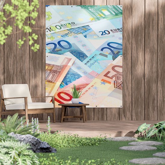 Gards Tuinposter Euro Geld Biljetten - Briefjes - 120x160 cm - Tuindoek ...