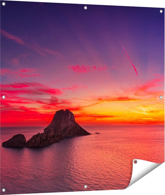 Gards Affiche de jardin Ibiza Rocks Island at Sunset - 100x100 cm ...