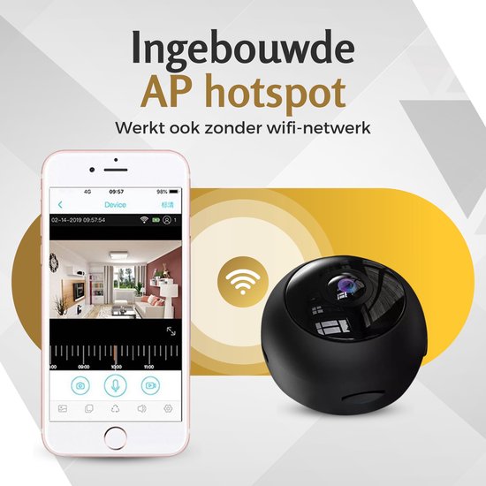 PiXXO® IP Spy Camera met App & WiFi - FullHD 1080P/30fps - 16:9 ...