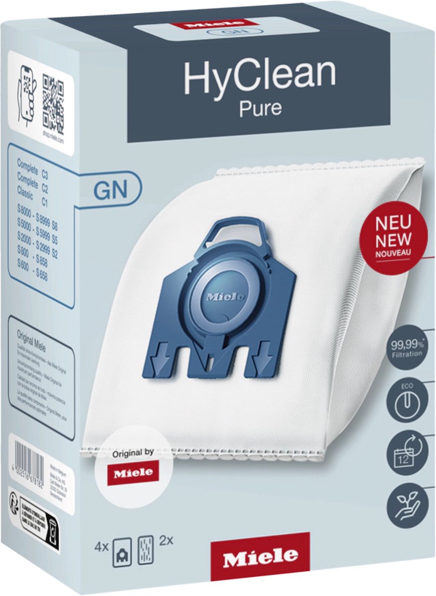 Miele GN HyClean Pure - Stofzuigerzakken - 4 stuks | bol