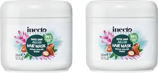 INECTO - Argan Hair Mask - 2 Potten - Biologische arganolie | bol