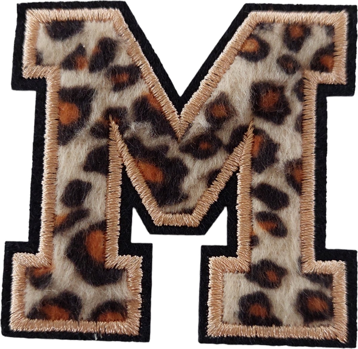 Strijk Embleem Alfabet Patch - Letter M - Panterprint - 6cm hoog ...
