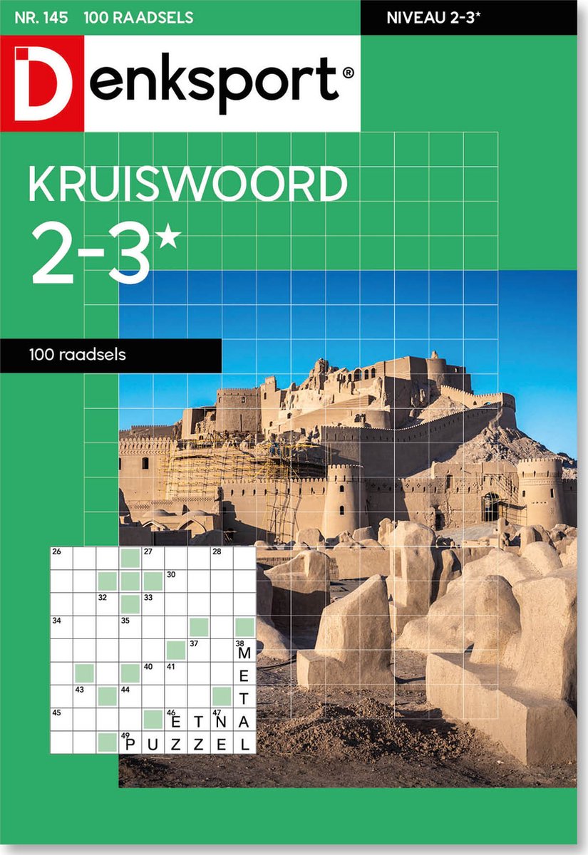 Denksport Puzzelboek Kruiswoord 2-3* 100 raadsels, editie 145 | bol