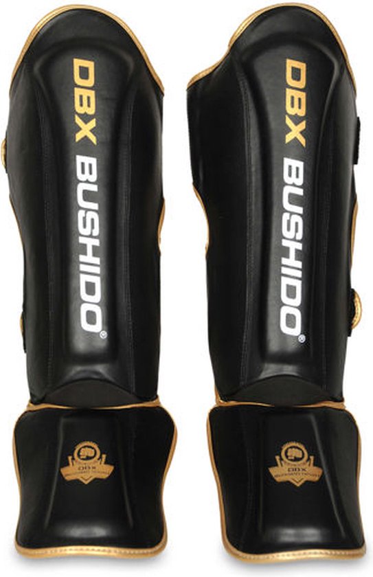 DBX Bushido - Black and Gold Shin Guards XL | bol