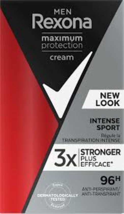 Rexona Men Deo Crème - Maximum Protection Intense Sport - 2 x 45 ml | bol