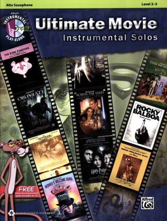 Ultimate Movie Instrumental Solos Alt Saxofoon Muziek Boek | bol