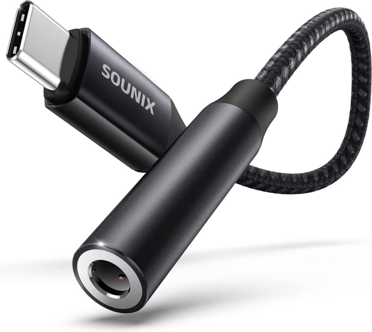 Sounix USB C Aux - 32Bit - 384Khz - USB C naar 3.5mm Jack Adapter - USB ...