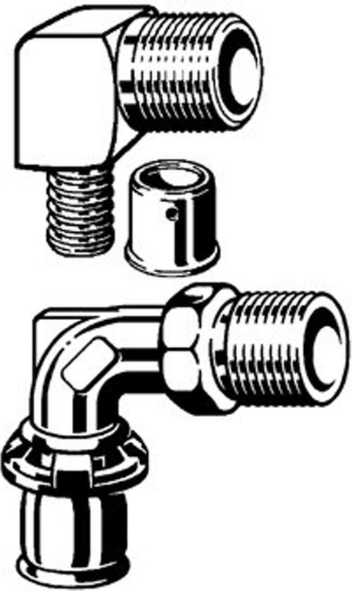Viega Pexfit Knie overgang met buitendraad 16x1/2 | bol.com