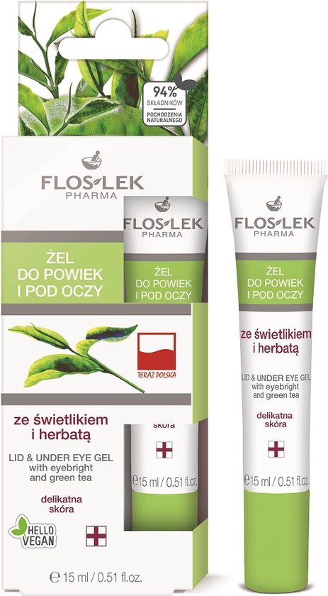 Flos Lek Lid & Under Eye Gel With Eyebright And Green Tea 15ml | bol
