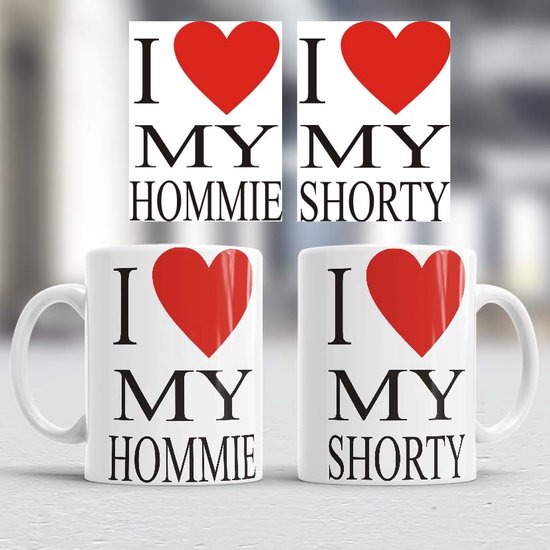 Mokken I love my hommie/I love my shorty - Liefde - koppels - cute ...