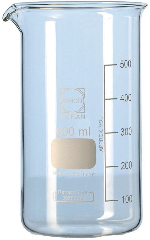 Duran - Bekerglas 100 ml - Hoog Model - Borosilicaatglas per 2 stuks | bol