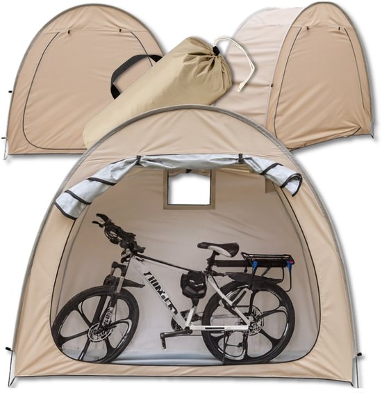 Waterdichte Fietsgarage Tent - UV-bestendig & Draagbaar - Beige | bol