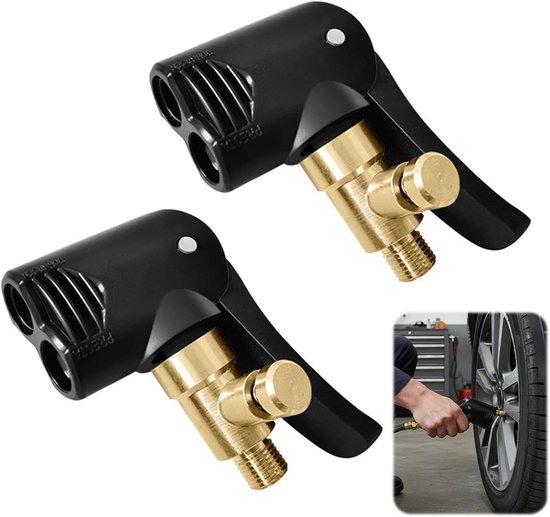 2x Franse Fietsventiel Adapters naar Autoventiel - Messing Universele ...
