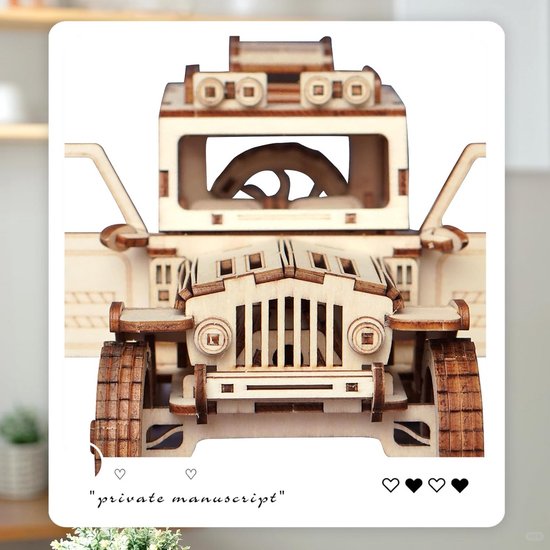 3D Houten Model Bouwpakket Off-Road Voertuig - Mechanische Houten ...