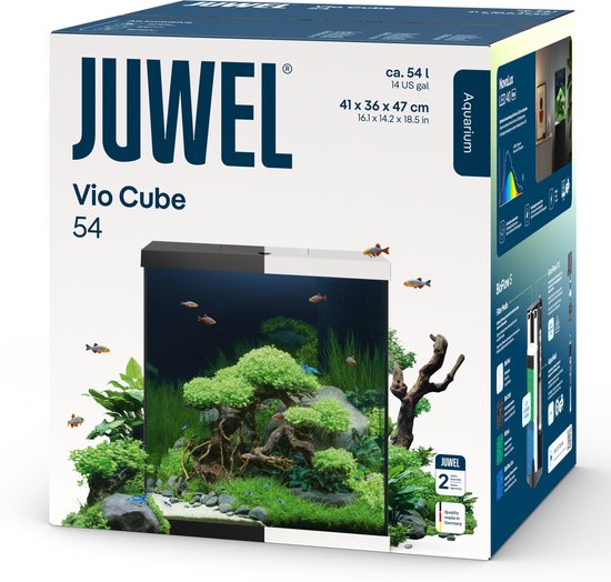 Aquarium Juwel vio cube 54 avec filtre noir - 54 litres - 41 x 36 x 47 ...