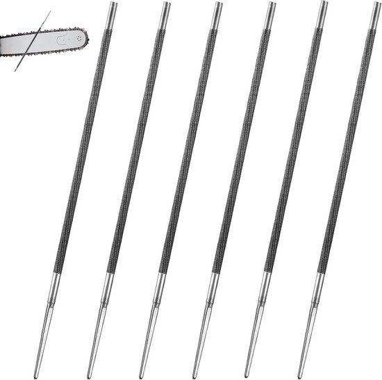 Set van 6 Ronde Vijlen voor Kettingslijper - 5,2 mm Universeel Gebruik ...