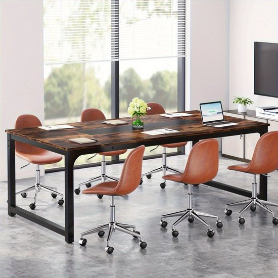 4-6 People Use Extra Long Office Desks. Business Office Conference ...