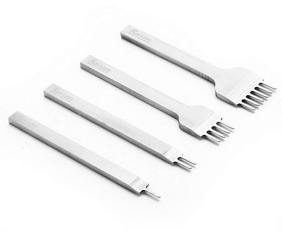 Luxe IJzeren Drevel Set - Gaatjes Maken In Leer - Priem - Leernaalden ...