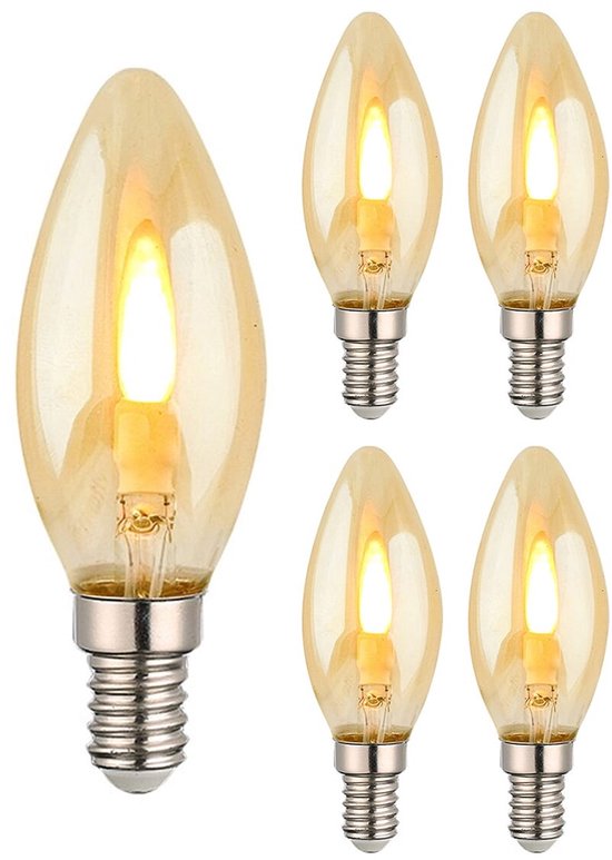 VITO LED Vlam-Effect Kaarslamp E14 - 1W (vervangt 10W) - 50lm - 1800K ...