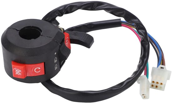 Motorcycle Handlebar Switch - 7 Wire - 22mm Left Handlebar Start Choke ...