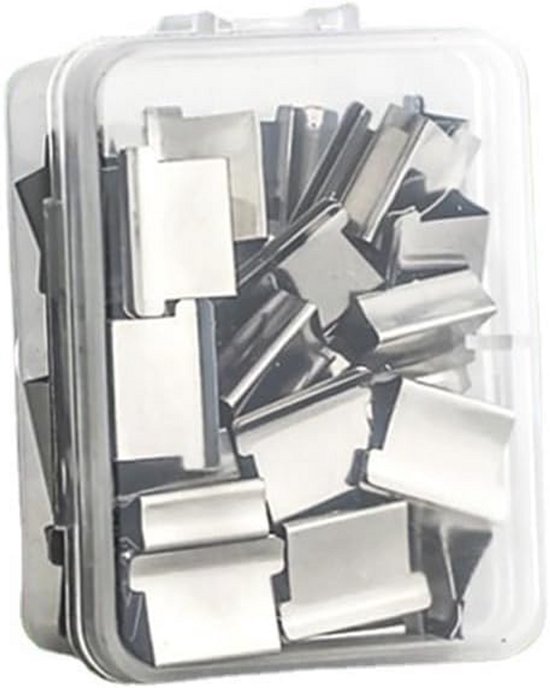 50 Stuks Herbruikbare Zilveren Bindmiddel Clips voor Documenten en ...
