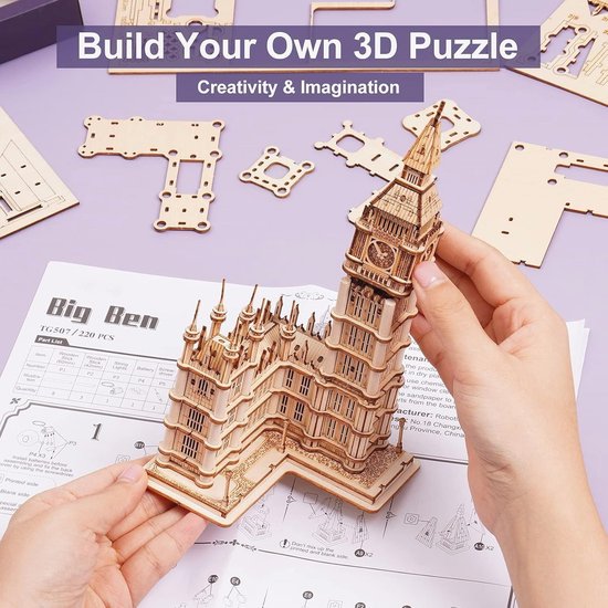 3D Houten Puzzel Tower Bridge Model Bouwpakket voor Volwassenen ...